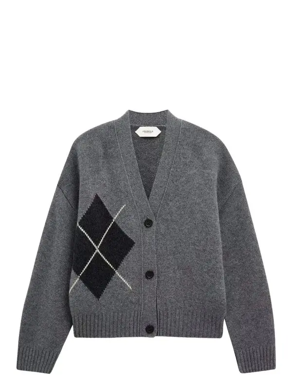 Pringle Of Scotland Argyle Cashmere Cardigan - Grey