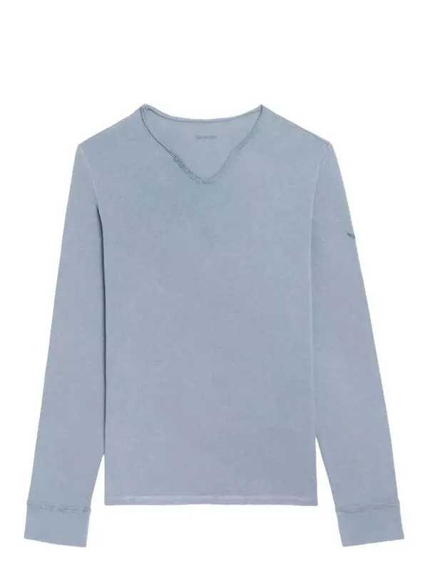 Zadig&Voltaire Buttoned V-neck T-shirt - Blue