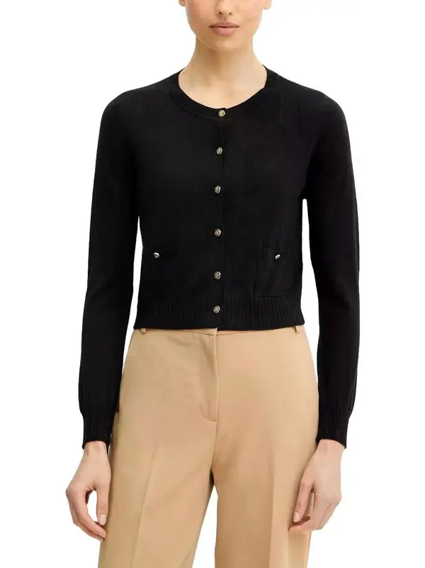 Luisa Spagnoli Merletti Cropped Cardigan - Black