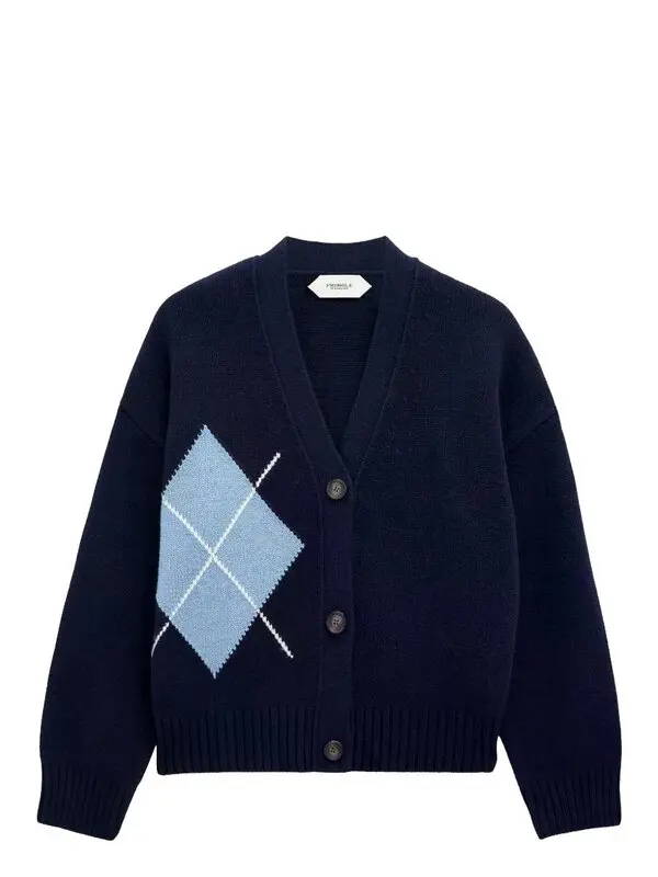 Pringle Of Scotland Argyle Cashmere Cardigan - Blue