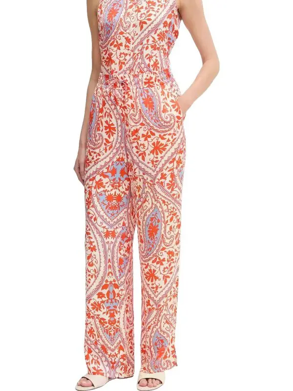 MARC AUREL Floral Print Trousers - Orange