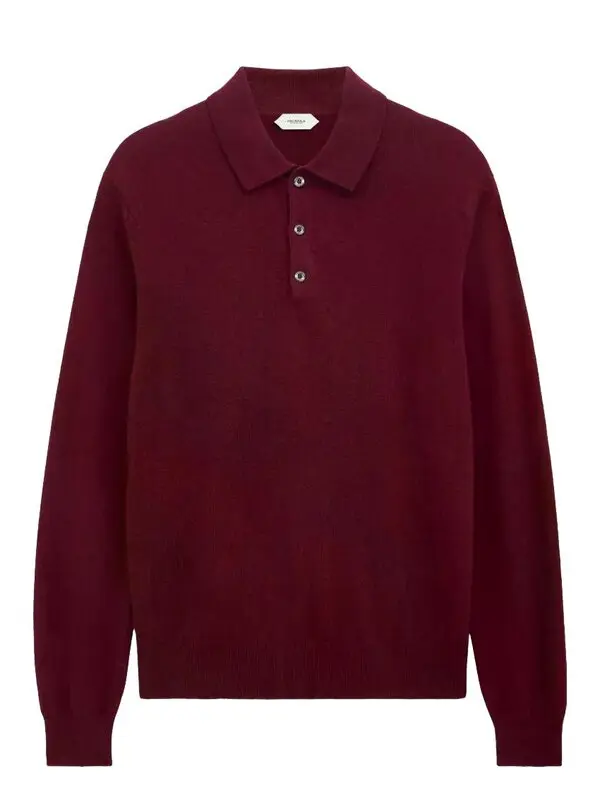 Pringle Of Scotland Long-sleeve Cashmere Polo Shirt - Red