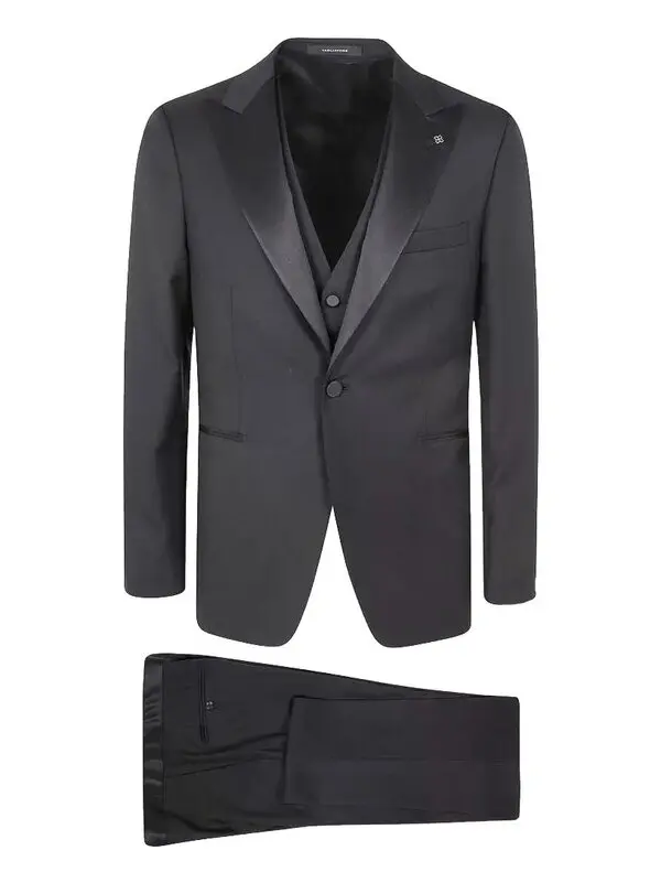 Tagliatore Peak-lapel Suit - Black
