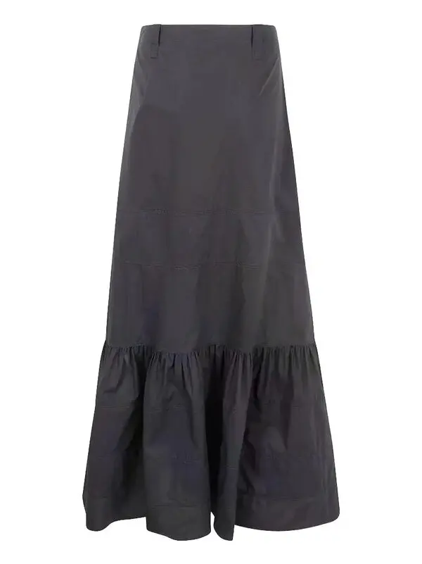 Mantū Maxi Skirt With Ruffle Detail - Grey
