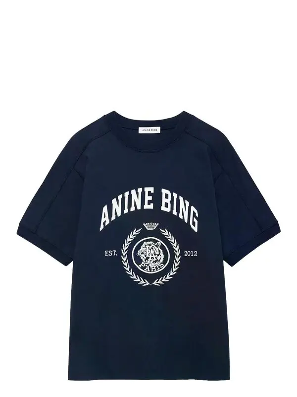ANINE BING Logo-print T-shirt - Blue
