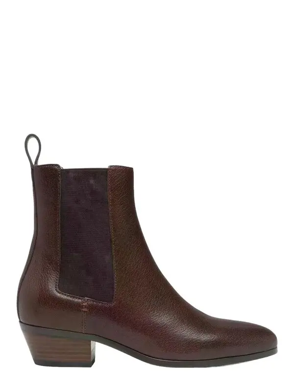 ODISSI Ella Leather Ankle Boots - Brown