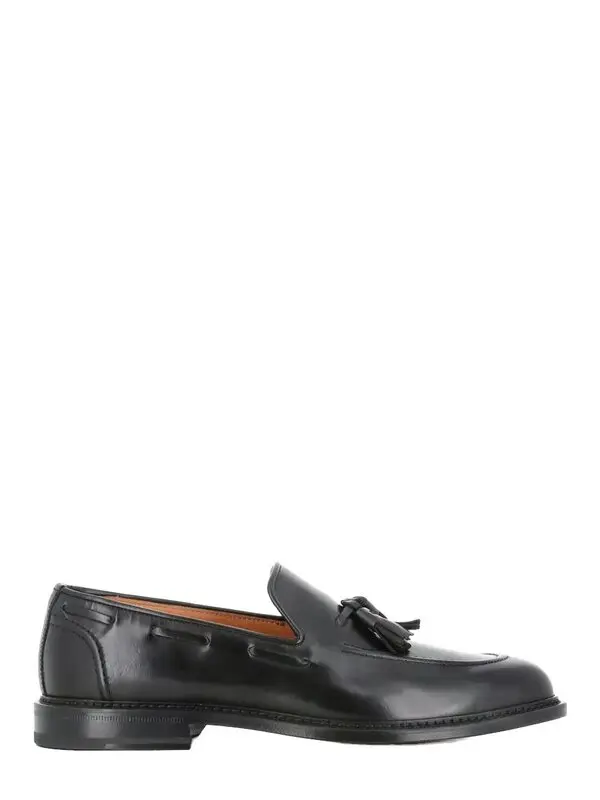 TASSINARI Tassel-detail Leather Loafers - Black