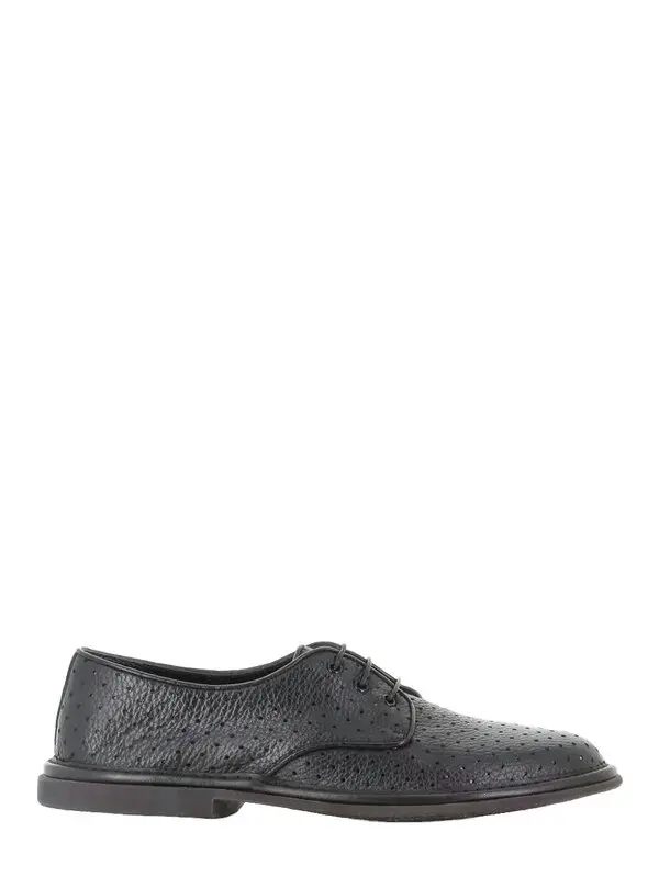 ALEXANDER HOTTO Perforated Design Derby Shoes - Black