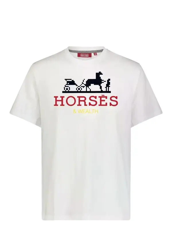 MOSTLY HEARD RARELY SEEN Horses Graphic T-shirt - White
