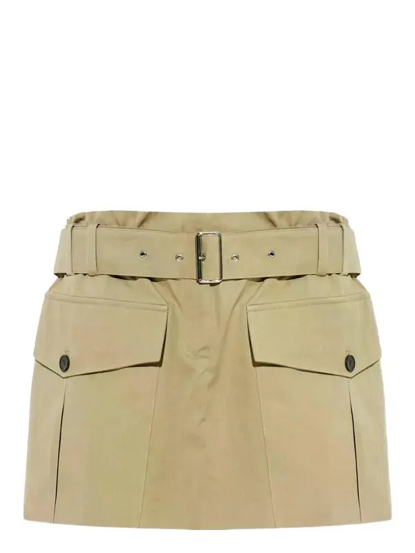 IRO PARIS Belted Mini Skirt - Neutrals