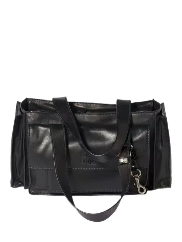 Miu Miu Utilitaire Nappa Leather Top-handle Bag - Black