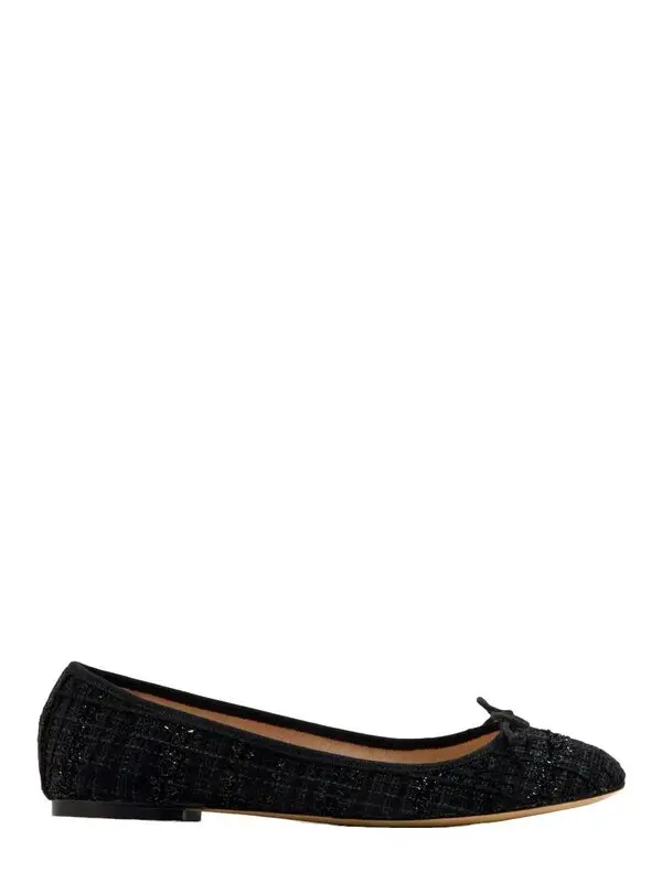 HOUSE OF BALLERINAS Bow Ballet Flats - Black