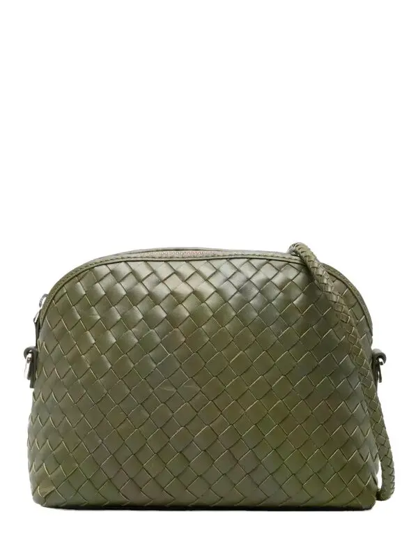 Dragon Diffusion Chunky Fellini Woven Satchel Cross Body Bag - Green