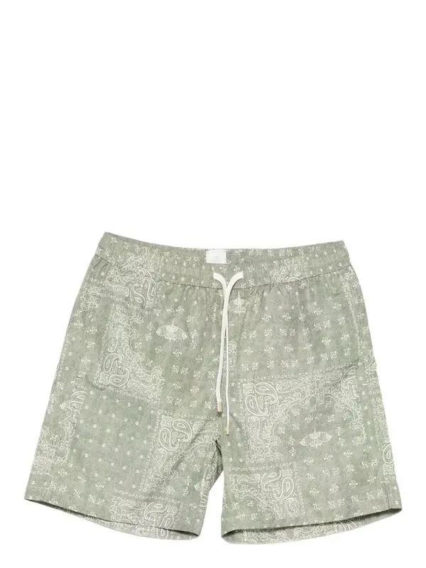Eleventy Paisley Swim Shorts - Green