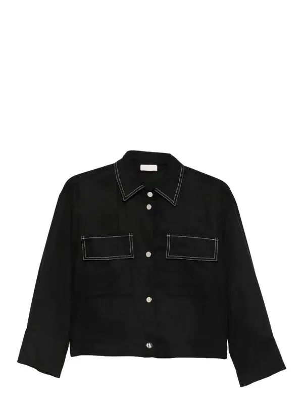 Liu Jo Contrast-stitch Shirt - Black