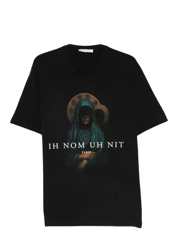 IH NOM UH NIT Holy Mary-print T-shirt - Black
