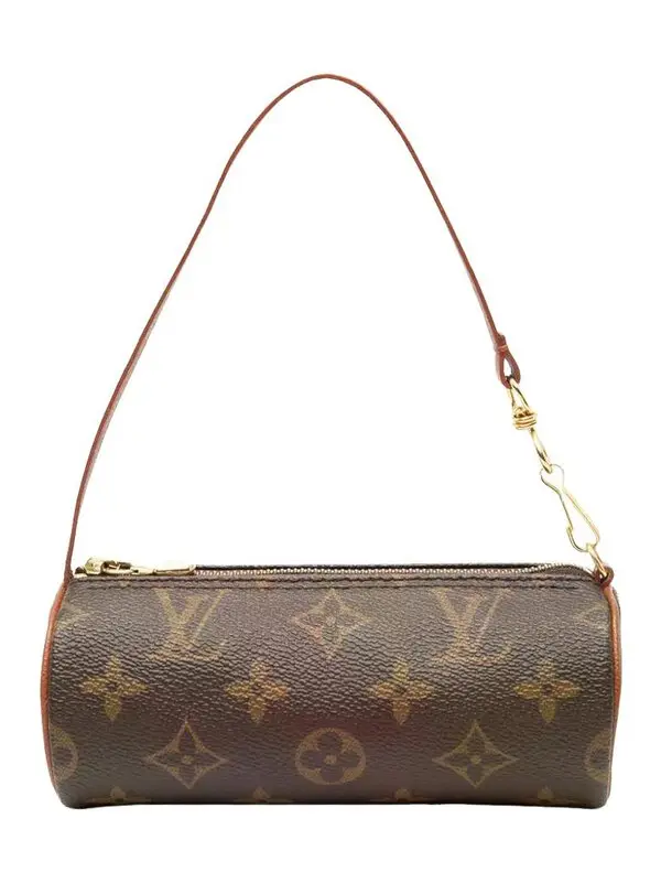 LOUIS VUITTON Monogram Papillon Pochette Handbag - Brown