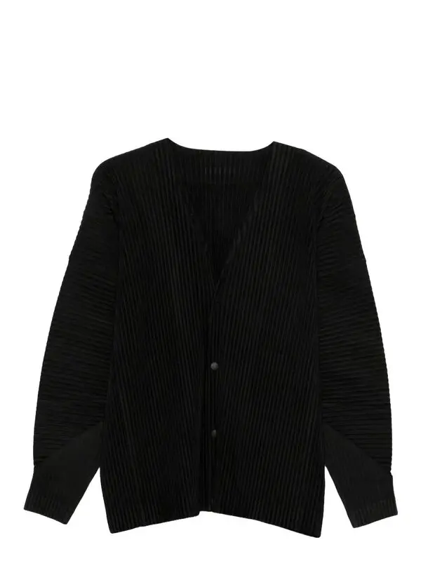 Issey Miyake Pleated Button Jacket - Black