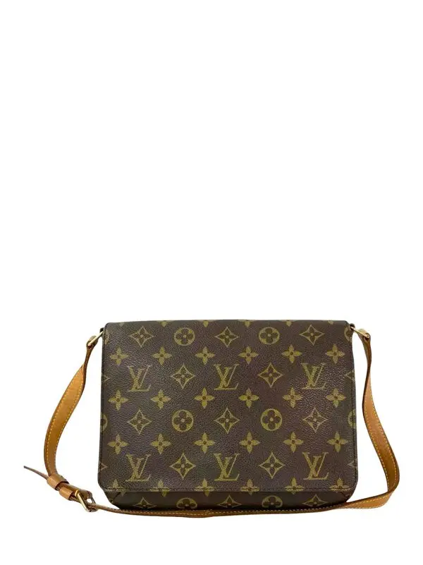 LOUIS VUITTON 1998 Monogram Musette Tango Shoulder Bag - Brown