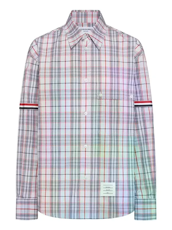 Thom Browne Plaid-patterned Shirt - White