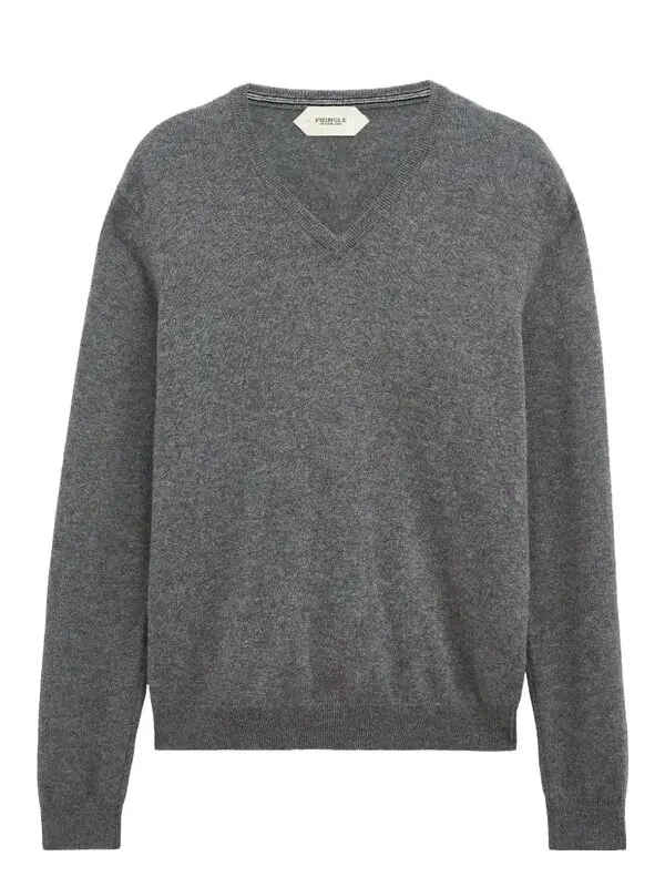 Pringle Of Scotland V-neck Cashmere Sweater - Grey