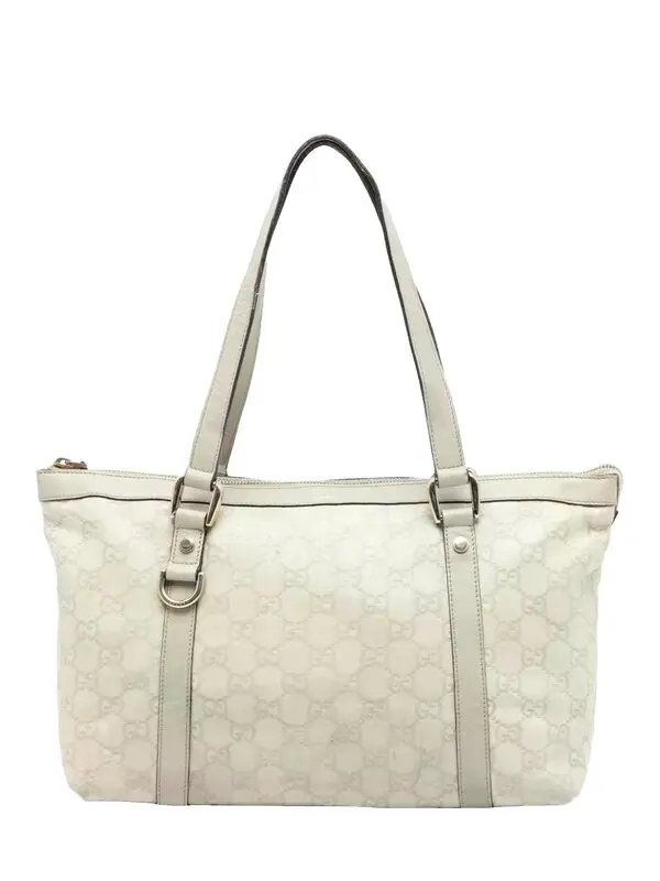 Gucci Ssima Abbey D Ring Tote Bag - White