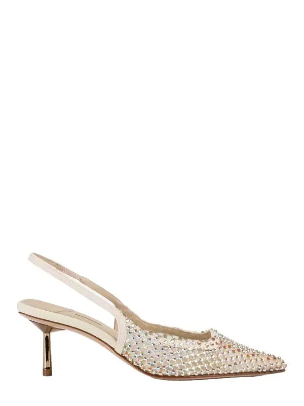 LE SILLA Gilda Fierce Embellished Slingback Pumps - Neutrals