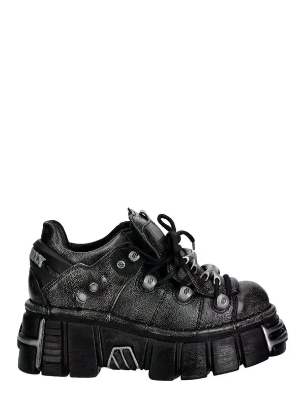 NEW ROCK Pulik Old Arena Tower Platform Sneakers - Black