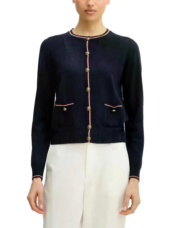 Luisa Spagnoli Martorana Button Pocket Cardigan - Blue