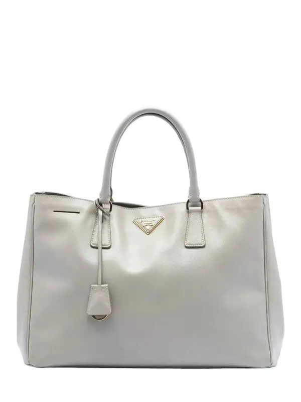 Prada Large Saffiano Lux Galleria Satchel - Grey