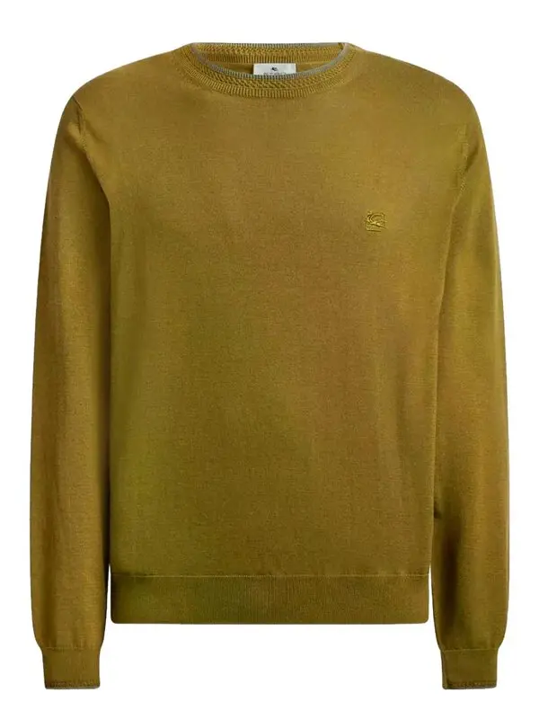 Etro Pegaso-embroidered Jumper - Green