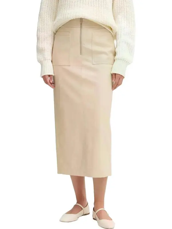 MARC AUREL Panelled Zip Pocket Skirt - Neutrals