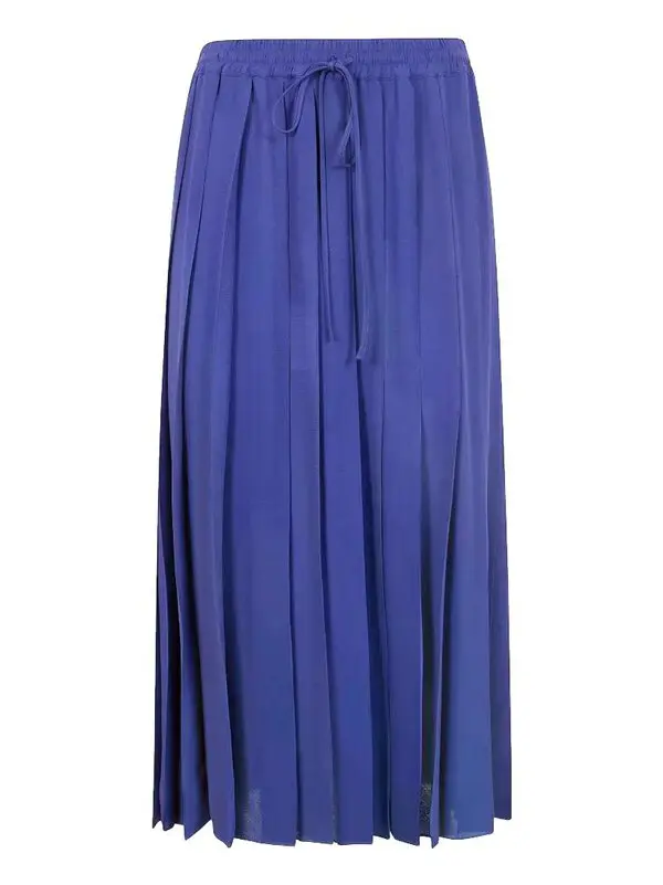 Mantū Pleated Drawstring Skirt - Purple