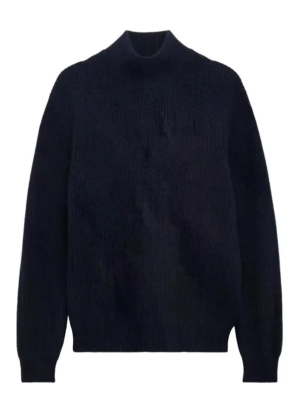 Pringle Of Scotland Turtleneck Ribbed Sweater - Blue