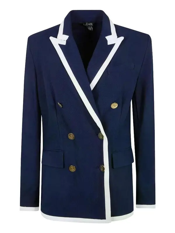 Ralph Lauren Double-breasted Trim Jacket - Blue