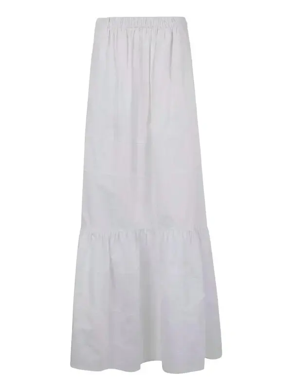 Mantū Maxi Ruffle Skirt - White