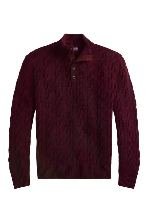 Ralph Lauren Purple Label Cable-knit Long-sleeve Sweater - Red