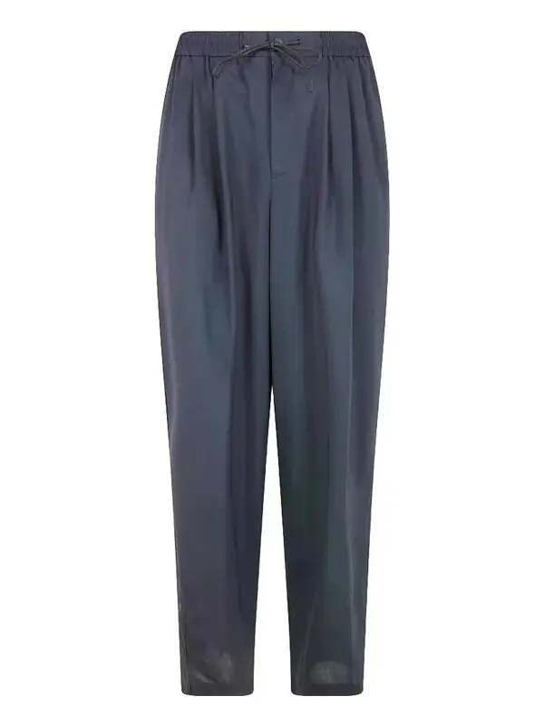 PT TORINO Drawstring Pleated Trousers - Blue