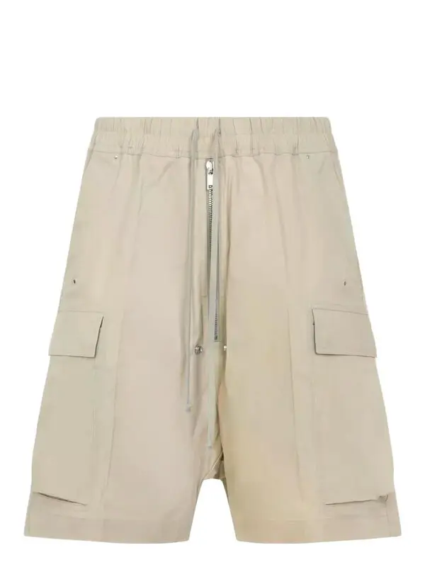 Rick Owens Cotton Cargo Shorts - Neutrals