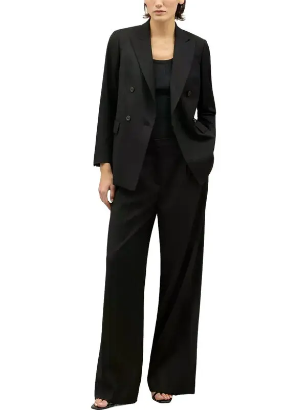 Boglioli Pleated Palazzo Trousers - Black