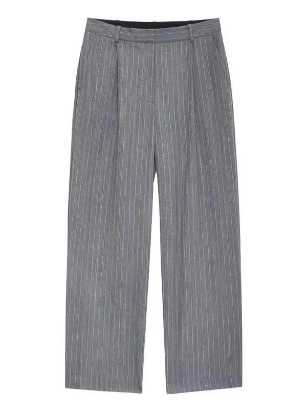 ANINE BING Pinstripe Trousers - Grey