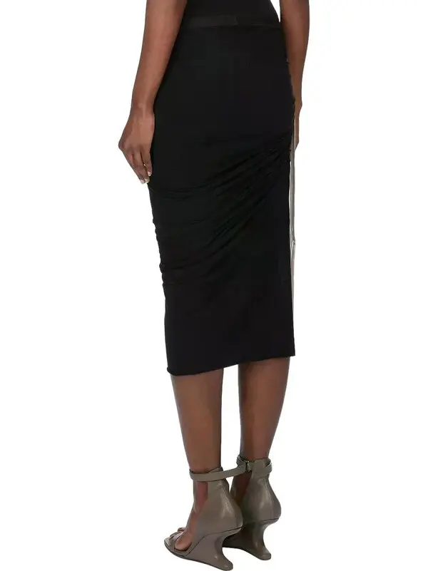 Rick Owens Drawstring Midi Skirt - Black