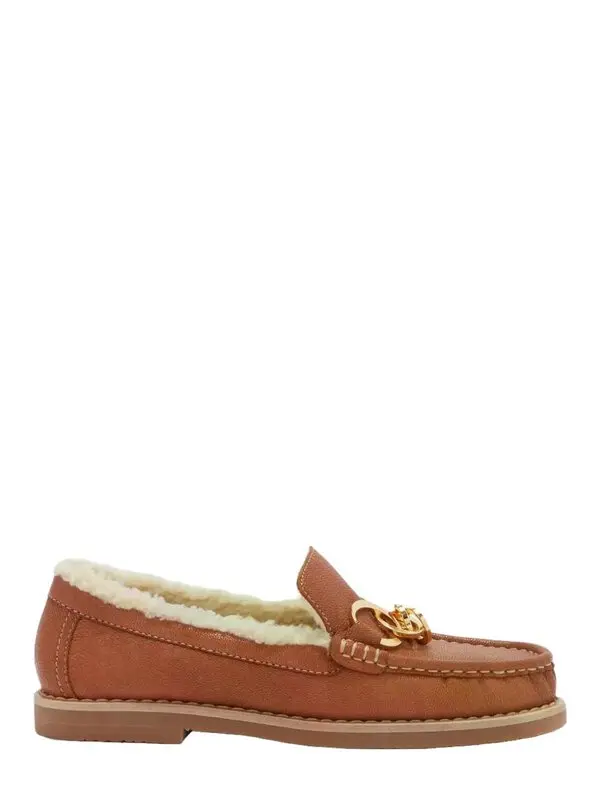 ODISSI Multi-o Chain Lined Loafers - Brown