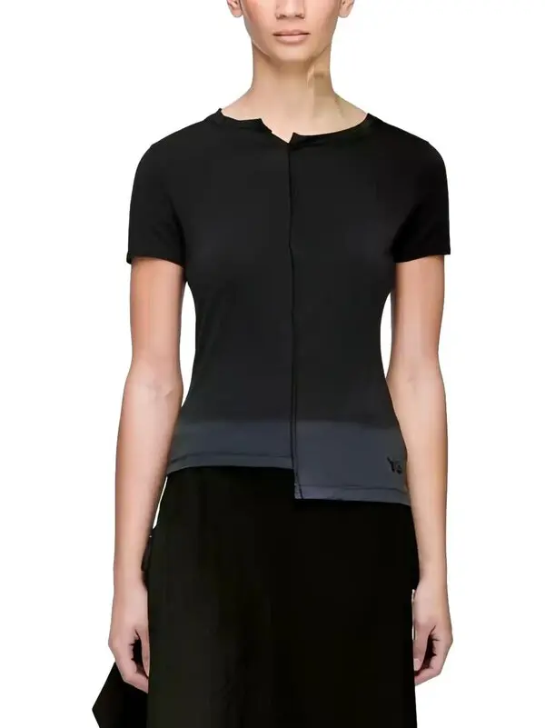 Y3 Dip-dye Panelled T-shirt - Black