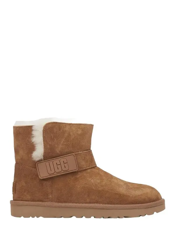 UGG Mini Bailey Graphic Logo Strap Boot - Chestnut