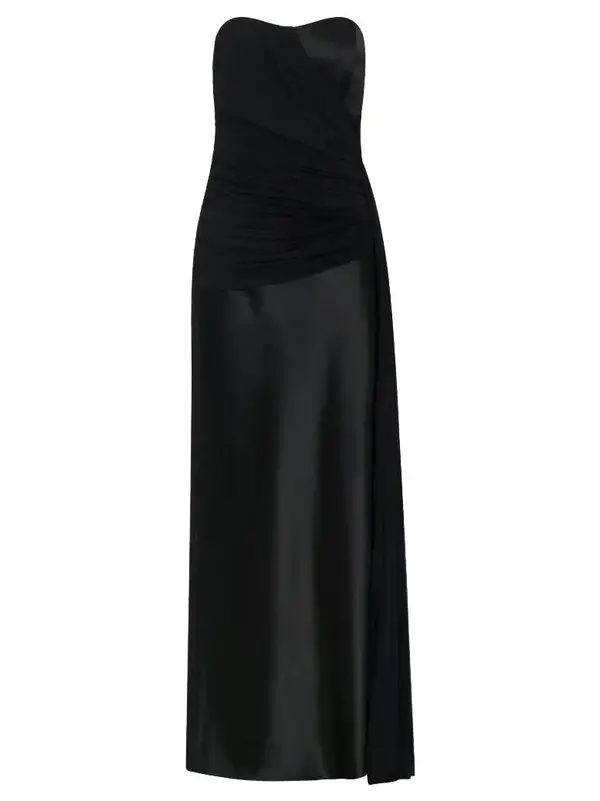 NICHOLAS Milena Draped Maxi Dress - Black