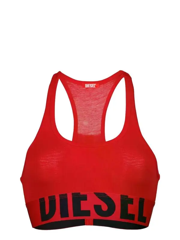 DIESEL® Logo-print Sport Bra - Red