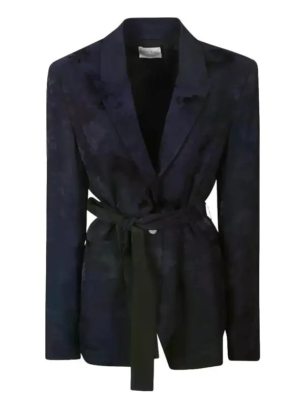 FORTE_FORTE Floral-jacquard Blazer - Blue
