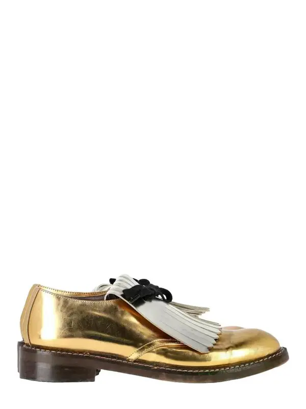 Marni Metallic Oxford Shoes - Gold