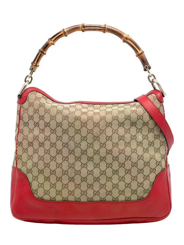 Gucci Gg Canvas Bamboo Diana Satchel - Brown